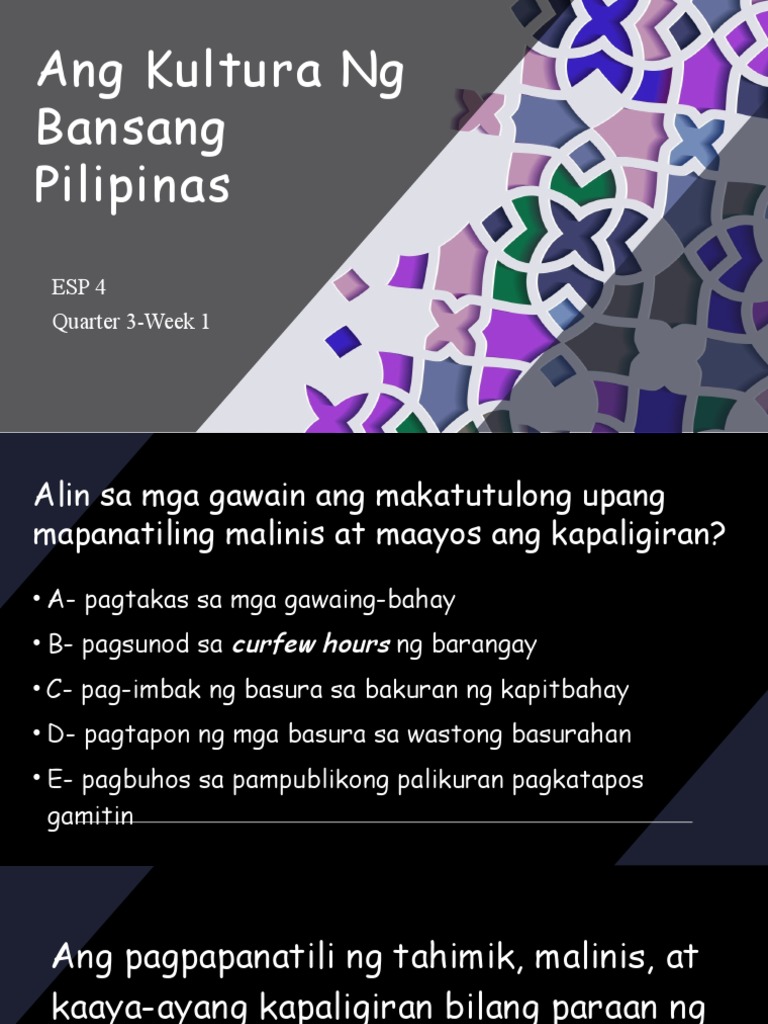 Ang Kultura NG Bansang Pilipinas | PDF