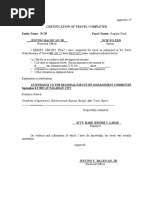 Certification of Travel Completed: Appendix 47 | PDF
