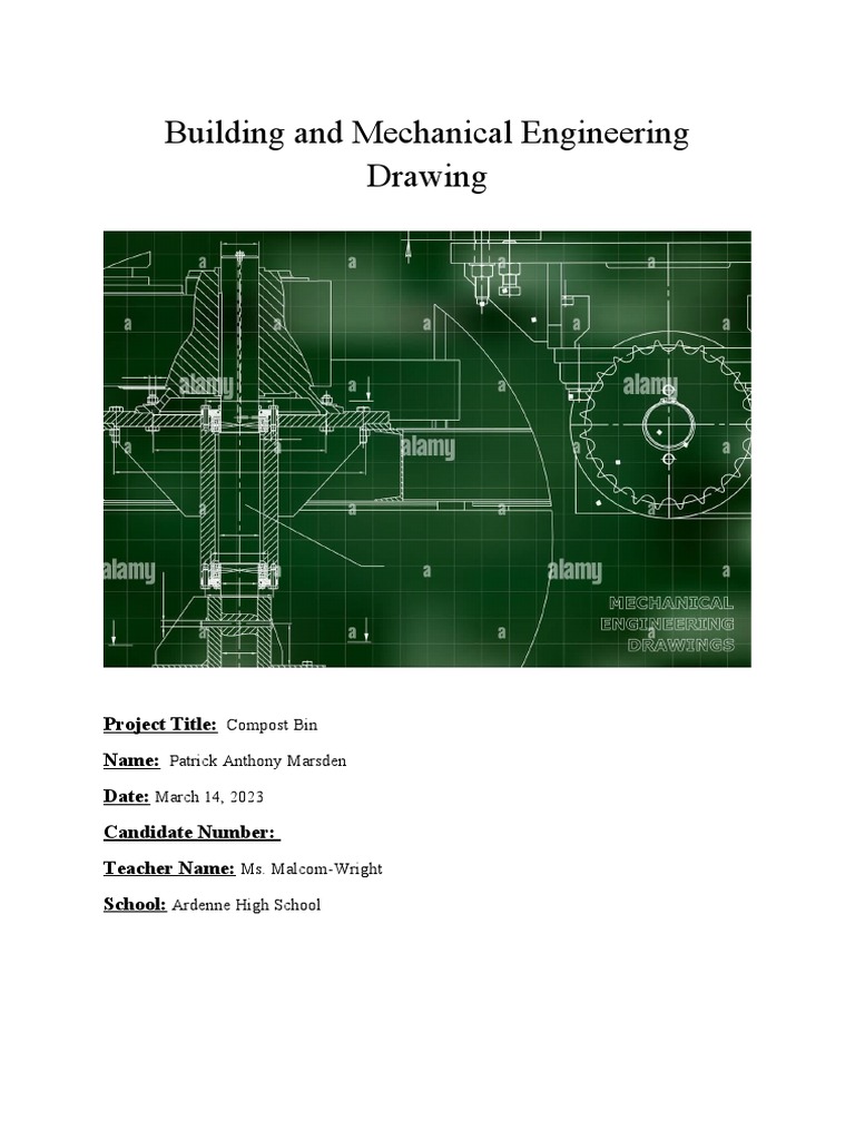 Building and Mechanical Engineering Drawing | PDF | Electric Motor | Switch