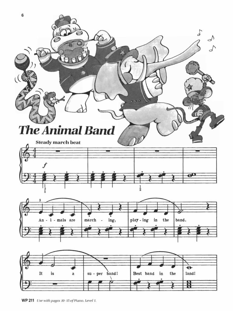 5 CANCION THE ANIMAL BAND (Partitura Con Acordes) | PDF