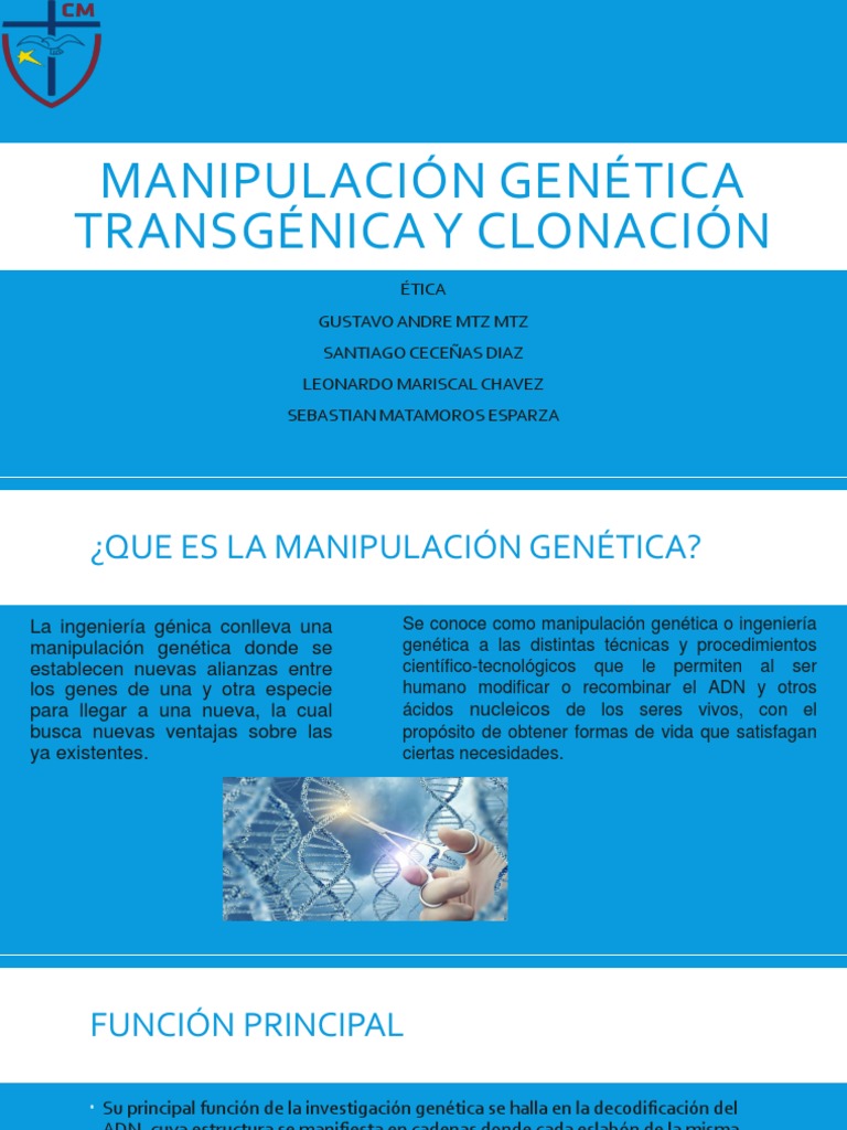 Manipulación Genética Transgénica y Clonación | PDF