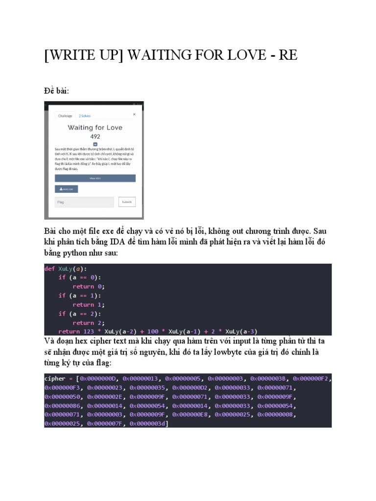 WRITEUP WaitingForLove | PDF