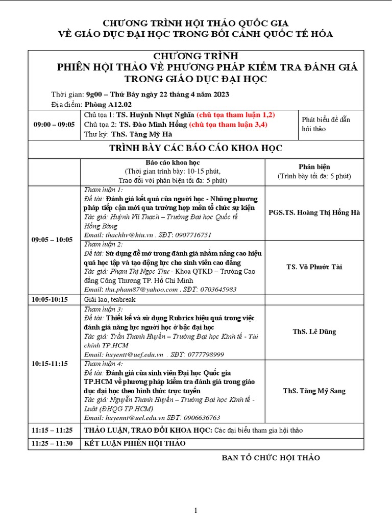 Chuong Trinh Phien 3 - Phuong Phap Kiem Tra Danh Gia | PDF