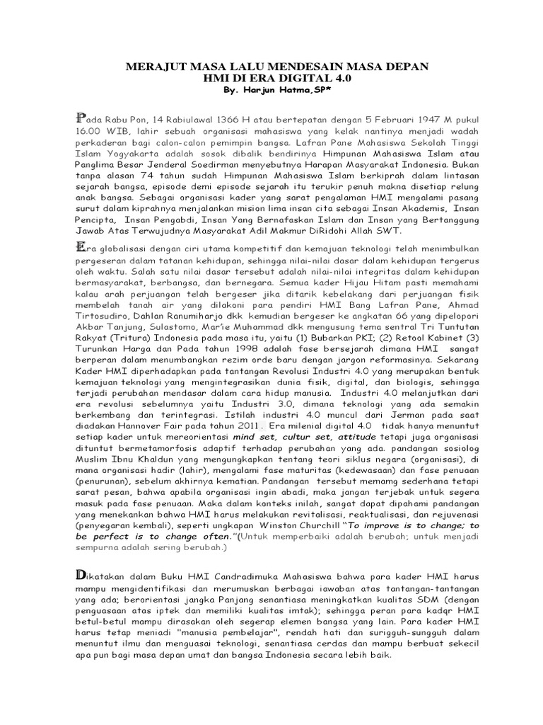 Milad HMI Ke - 74 | PDF