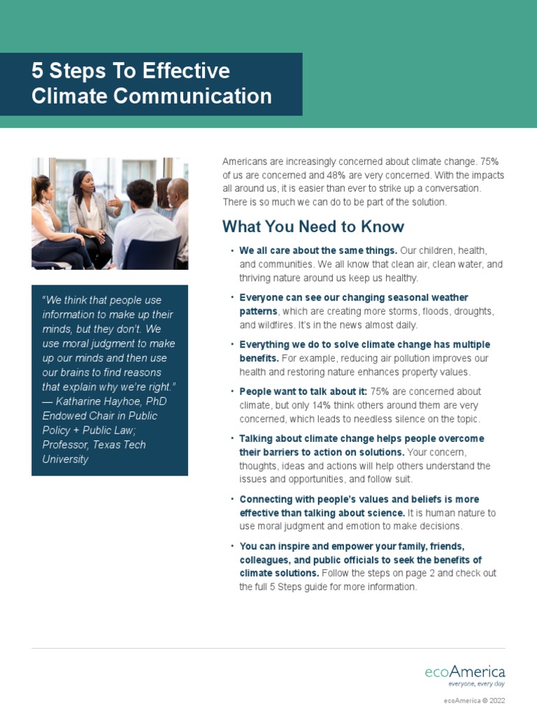 5 Steps To Effective Climate Communication | PDF | Thought