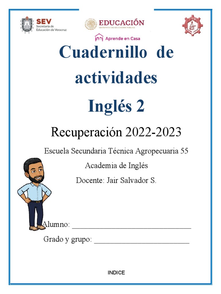 Cuadernillo Inglés Segundo grado secundaria | PDF | Morfología | Sintaxis