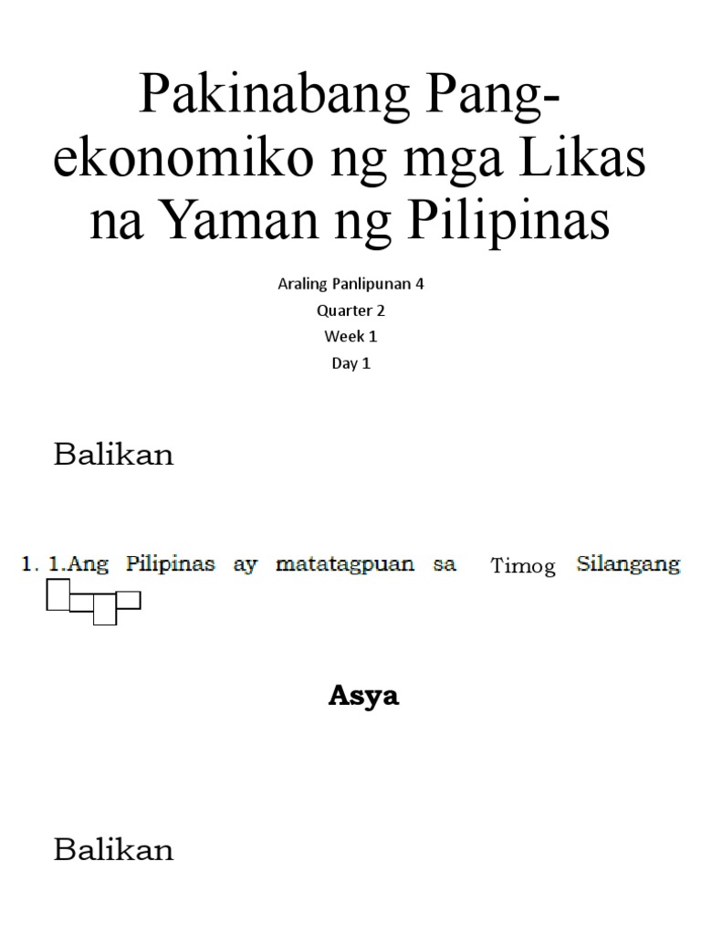 AP-Q2-W1-Likas Na Yaman | PDF