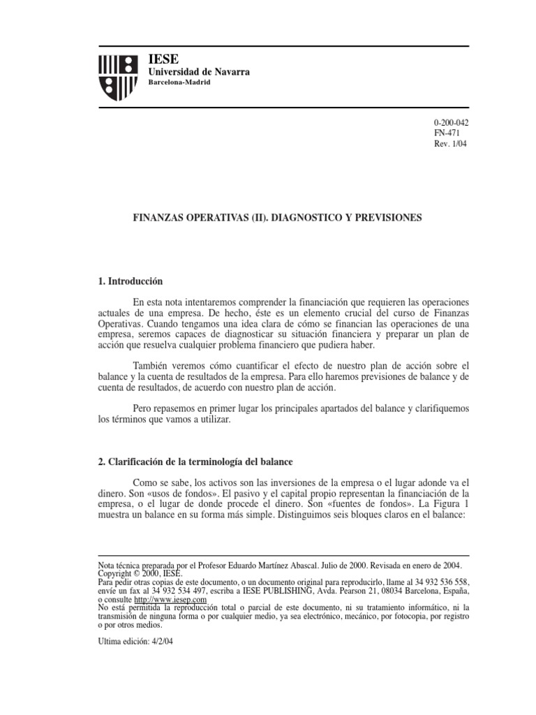 Finanzas Operativas II | PDF | Deuda | Bancos
