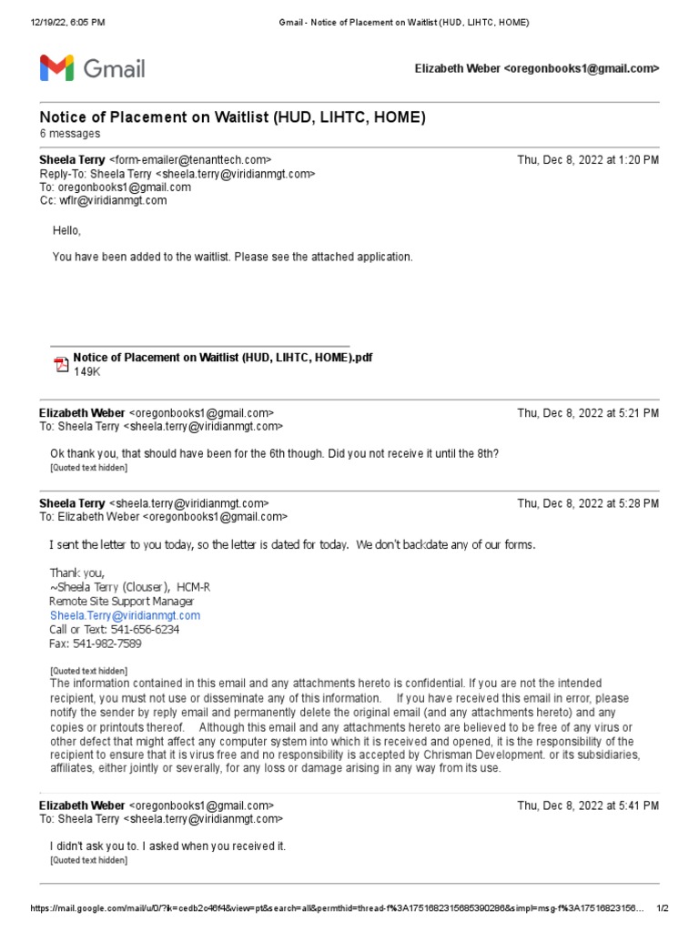 Waitlist Notice for HUD Housing Programs | PDF | Computer Mediated ...