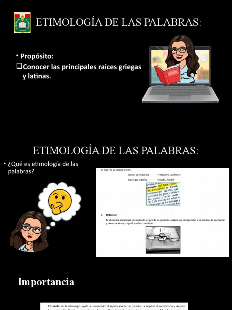 Estructura de La Palabra - Etimología 1° | PDF