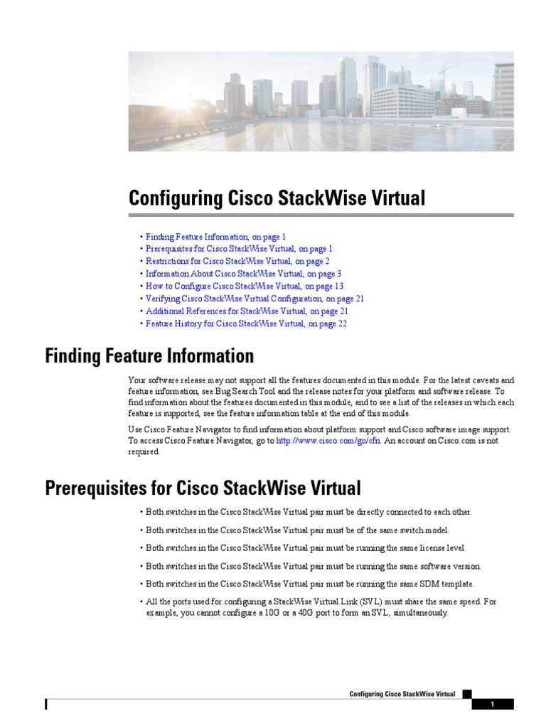 Configuring Cisco Stackwise Virtual | PDF | Network Switch | Computer ...