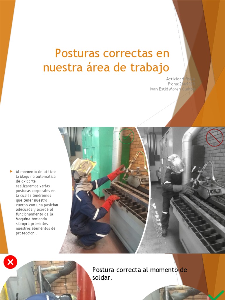 Posturas Correctas en Nuestra Área de Trabajo | PDF