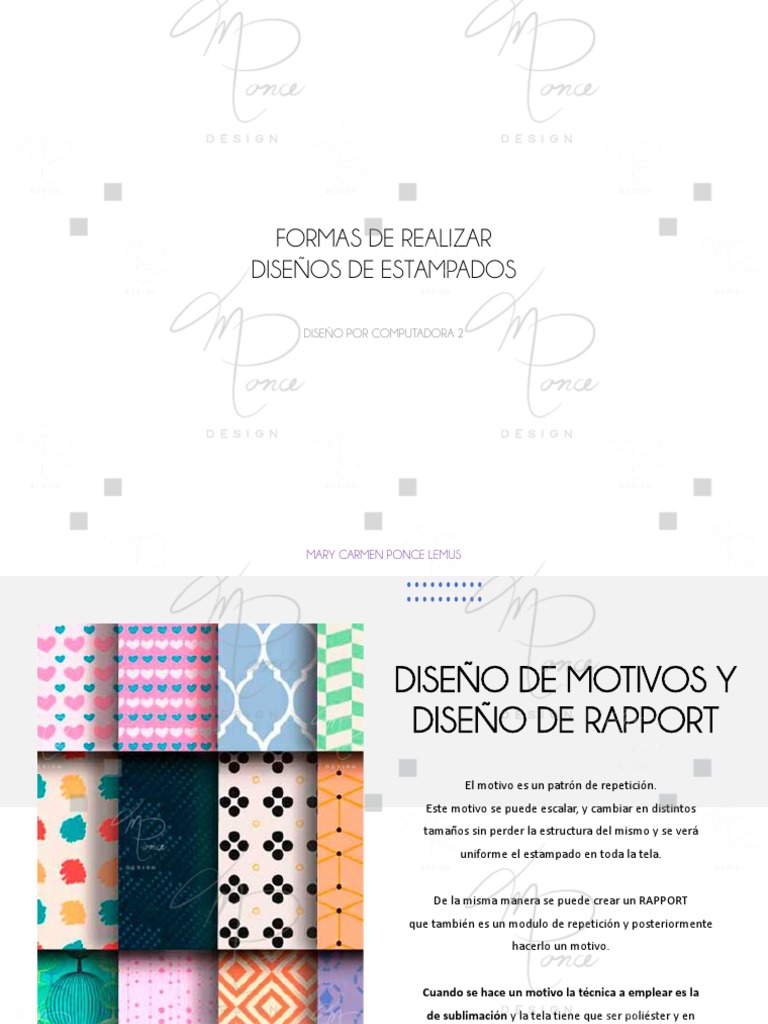 Formas de Diseños de Estampados | PDF | Imagen | Diseño gráfico