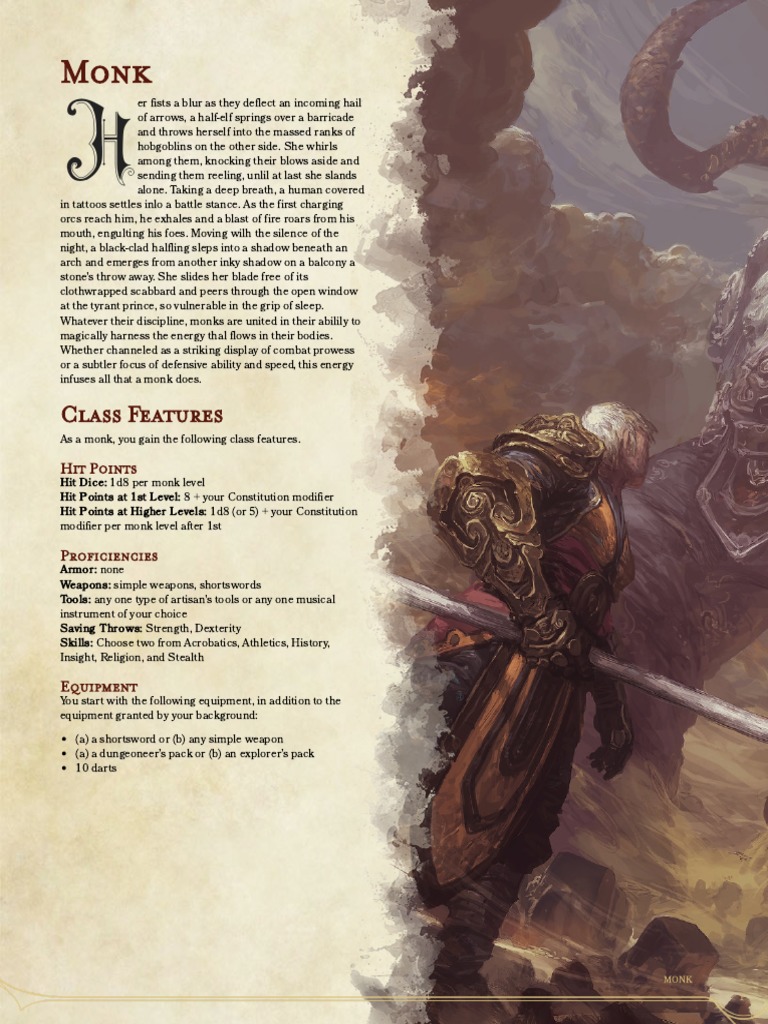 TDC Monk 5e | PDF