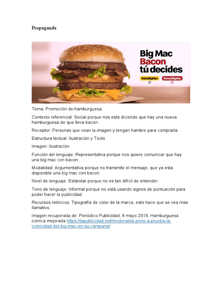 Big Mac con Bacon: Nueva Propaganda | PDF | Ciencias sociales
