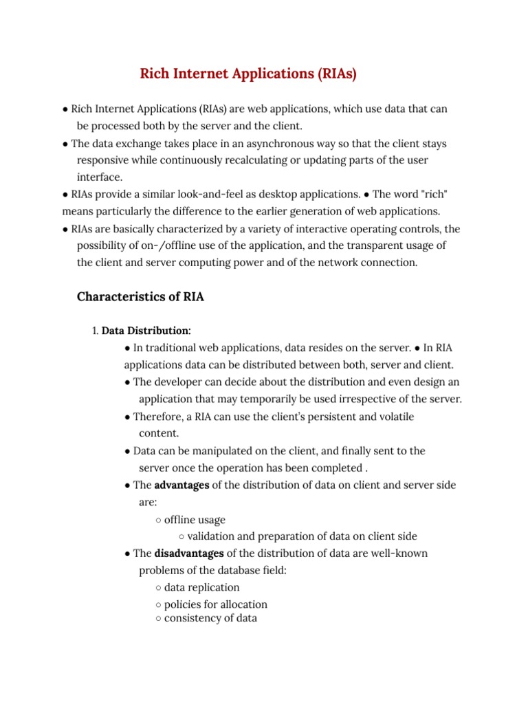 Rich Internet Applications (Rias) : Characteristics of Ria | Download ...