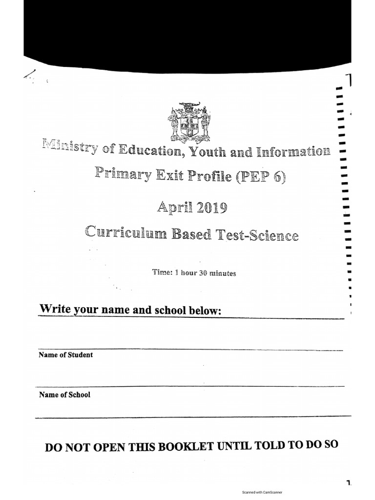 Pep CBT Science 2019 | PDF