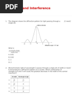 Single-Slit Diffraction Homework Guide | PDF | Diffraction | Angular Resolution