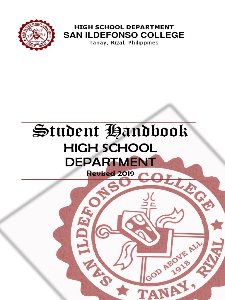 High School Student Handbook | PDF | Mary, Mother Of Jesus