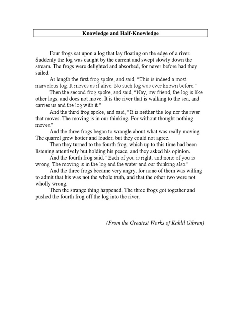 Four Frogs and the Nature of Truth | PDF
