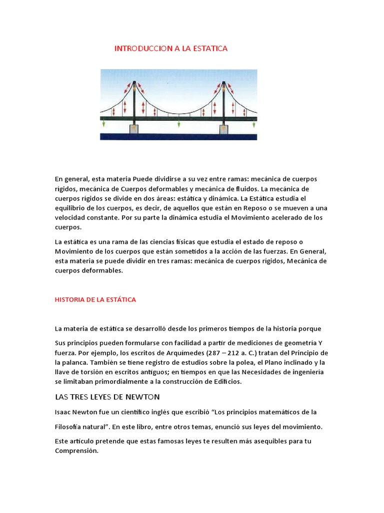 Introducción a los conceptos fundamentales de la estática | PDF | Fuerza | Vector Euclidiano