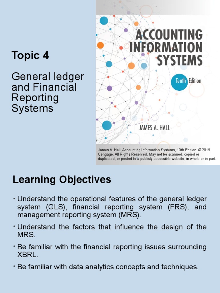 Topic 4: General Ledger and Financial Reporting Systems | PDF | Accounting | Financial Statement