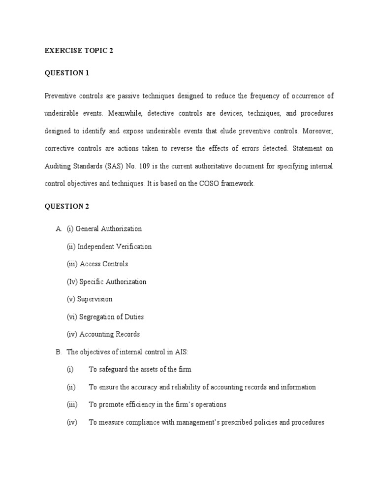 Answer Exercise Topic 2 | PDF