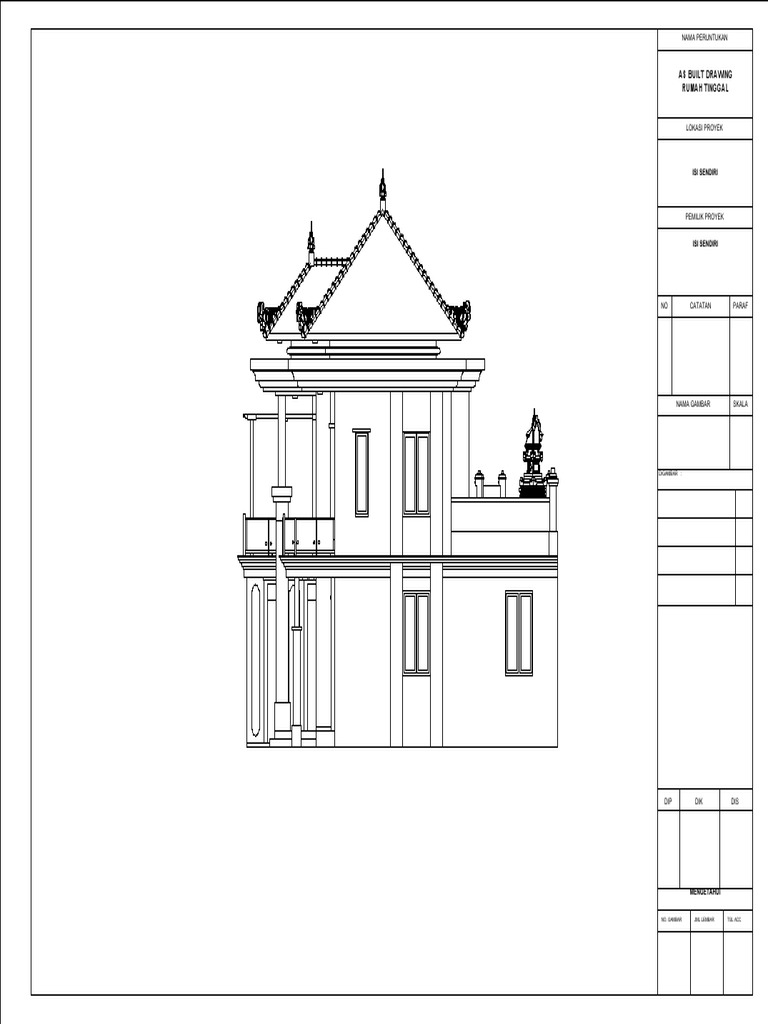 As Built Drawing Rumah Tinggal: Isi Sendiri | PDF