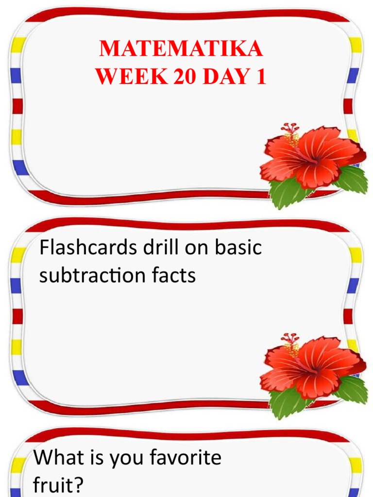 WEEK 20 MATH Day 1 5 | PDF | Foods