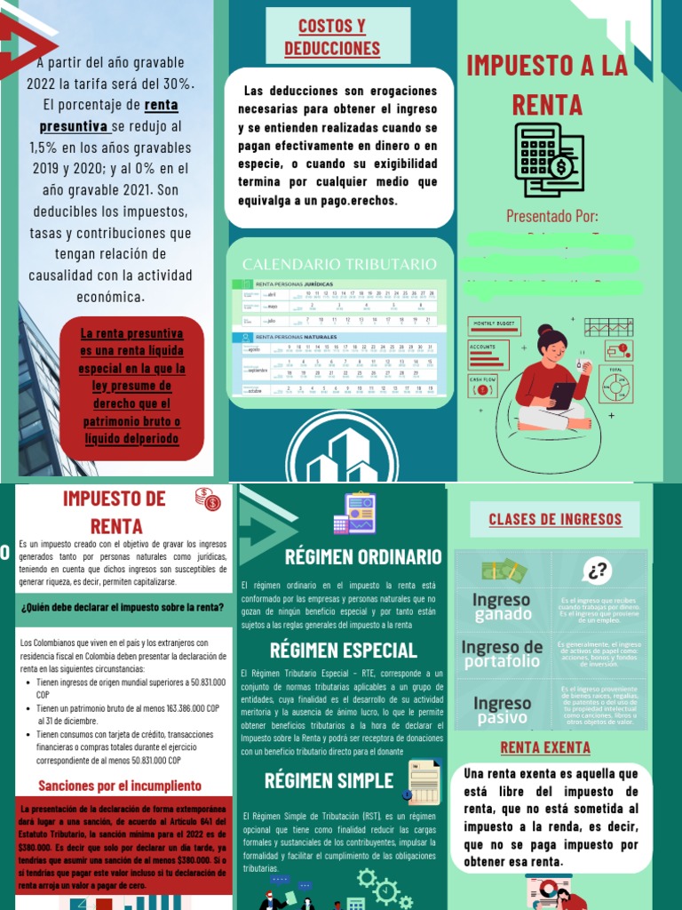 Folleto Impuesto A La Renta | PDF | Impuestos | Impuesto sobre la renta