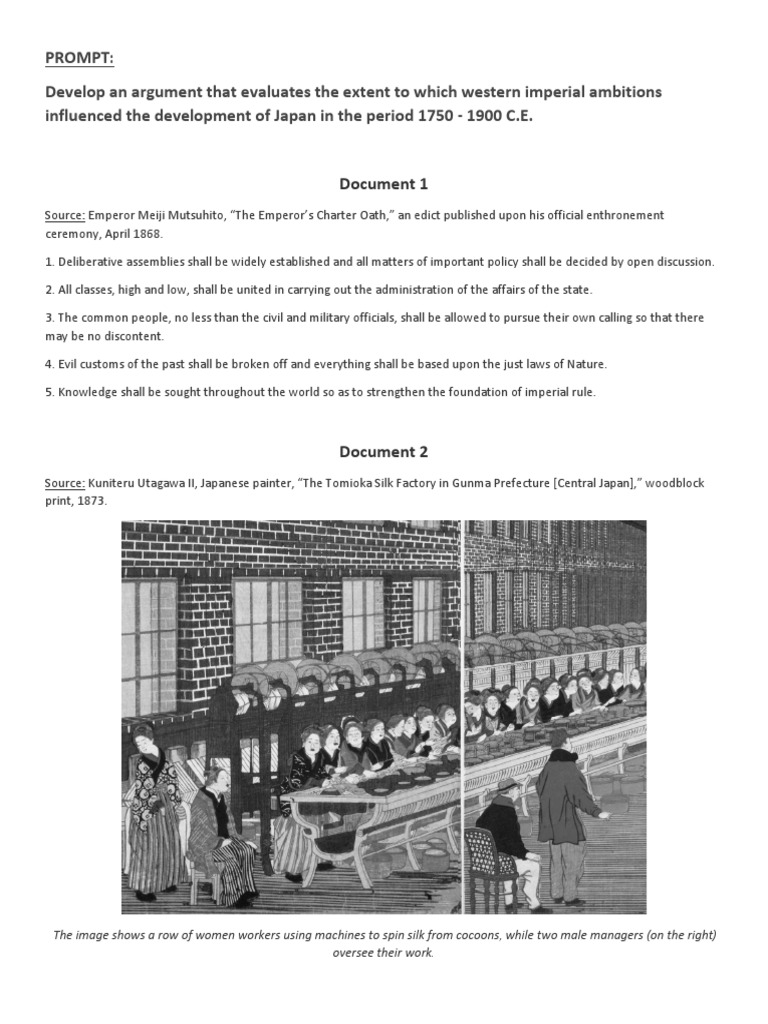 Meiji Charter Oath and Japan's Modernization | PDF | Empire Of Japan ...