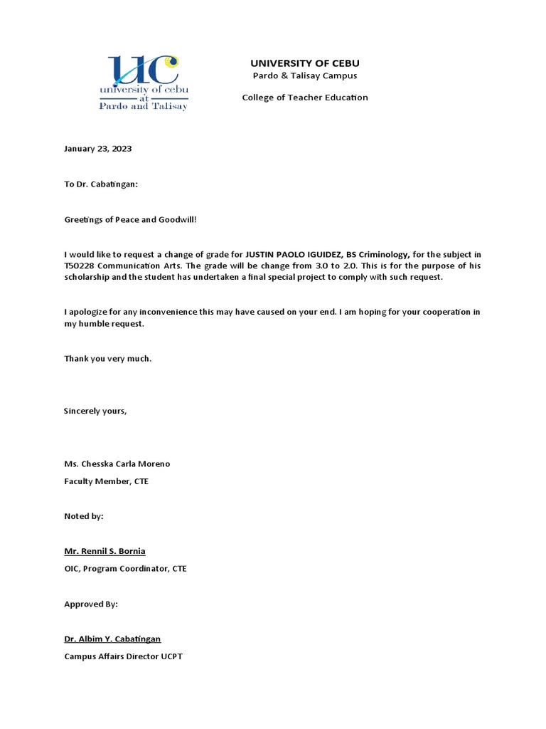 Grade Change Request Approval | PDF | Wellness