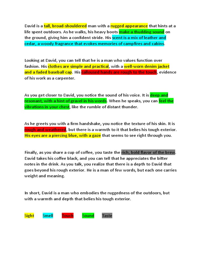 Descriptive Essay of A Person | PDF