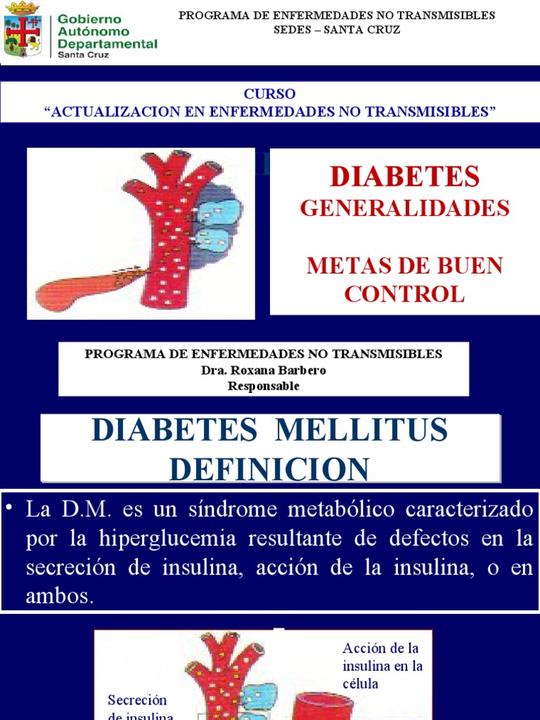 2 Diabetes Generalidades Metas de Buen Control | PDF | Diabetes | Obesidad