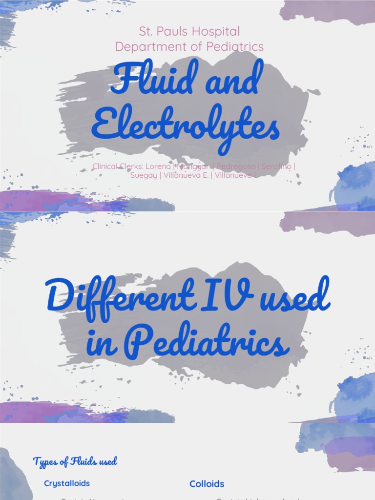 Fluid and Electrolyte Therapy in Pediatrics | PDF | Dehydration | Diarrhea
