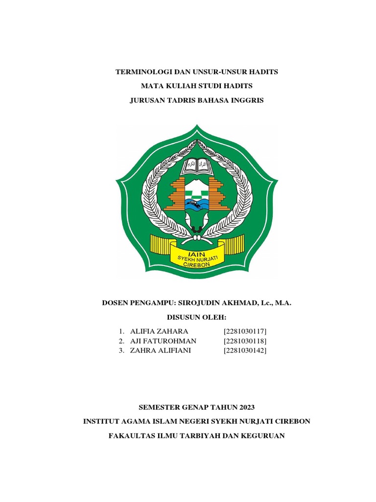 Unsur dan Klasifikasi Hadits dalam Islam | PDF