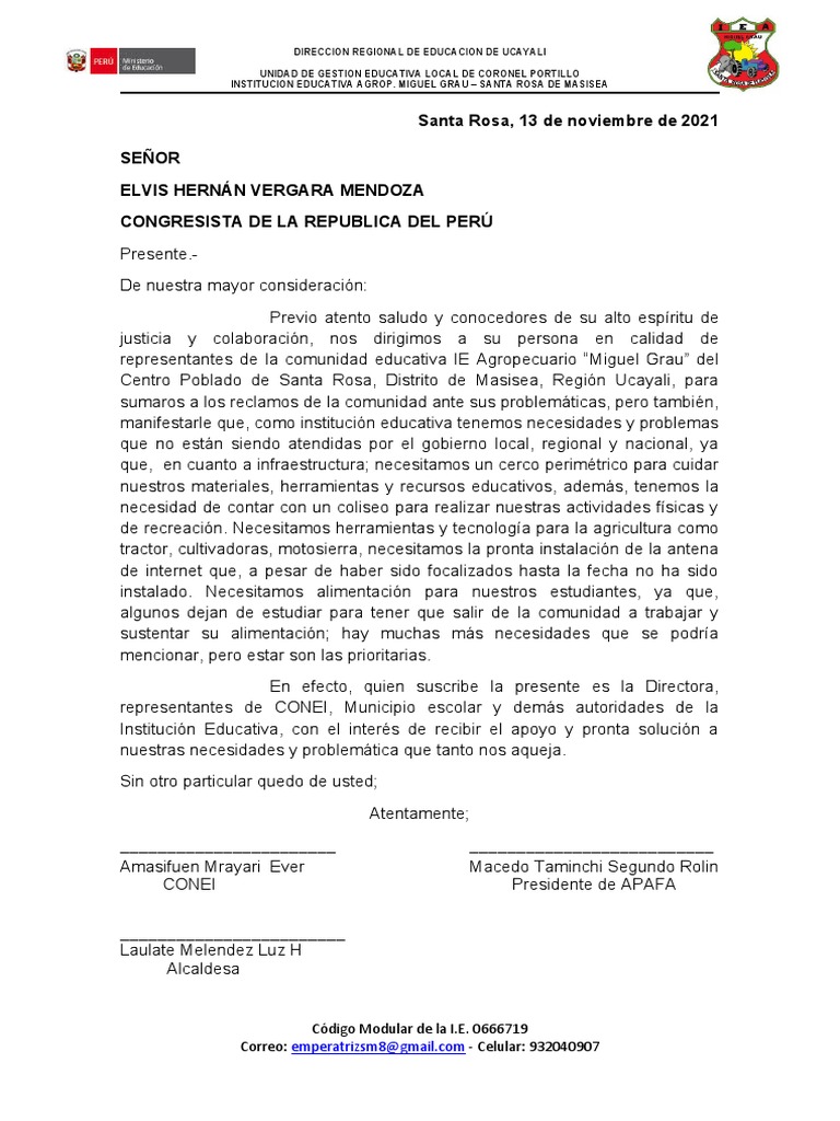 Carta para El Presidente | PDF Carta para El Presidente | PDF