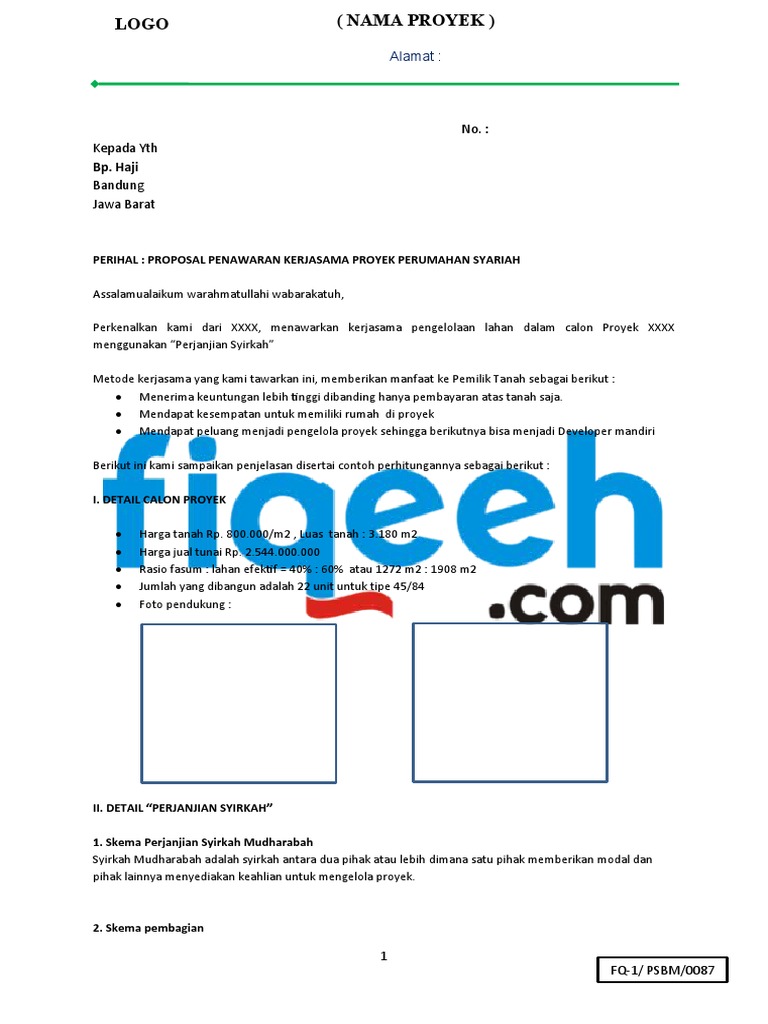 Proposal Investor Proyek Kecil | PDF