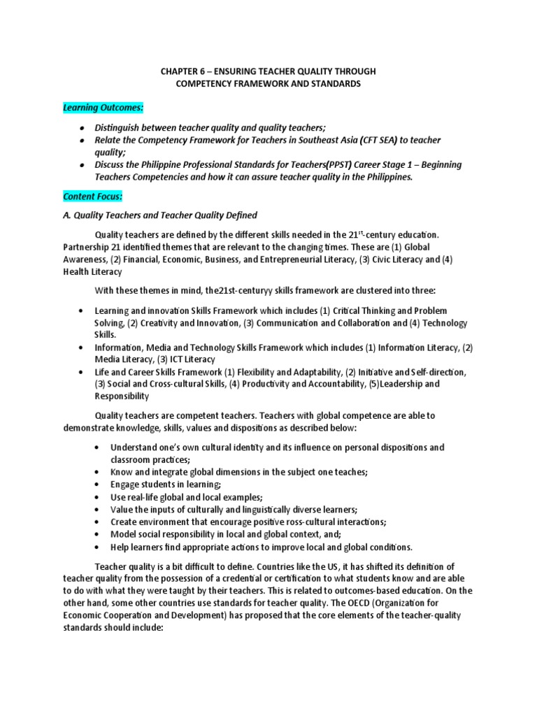 Chapter 6 Learning Module Educ 10 Revised 2021 2022 Pdf Teachers