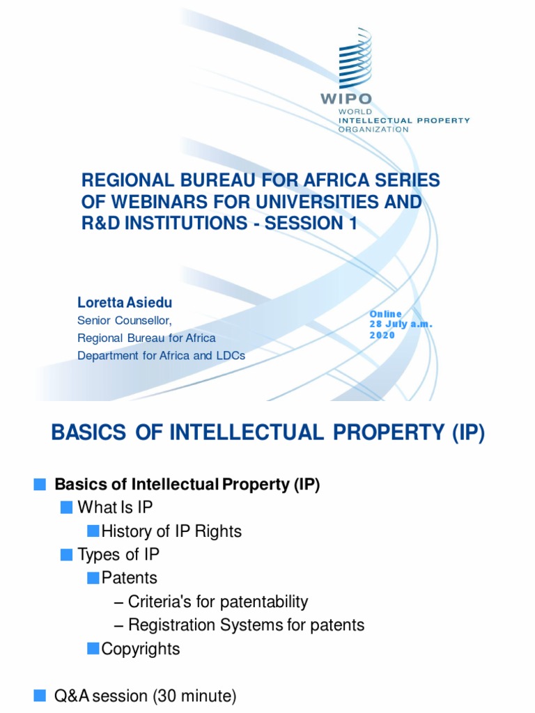 Wipo Webinar Rba 2020 5 Presentation | PDF | Intellectual Property ...