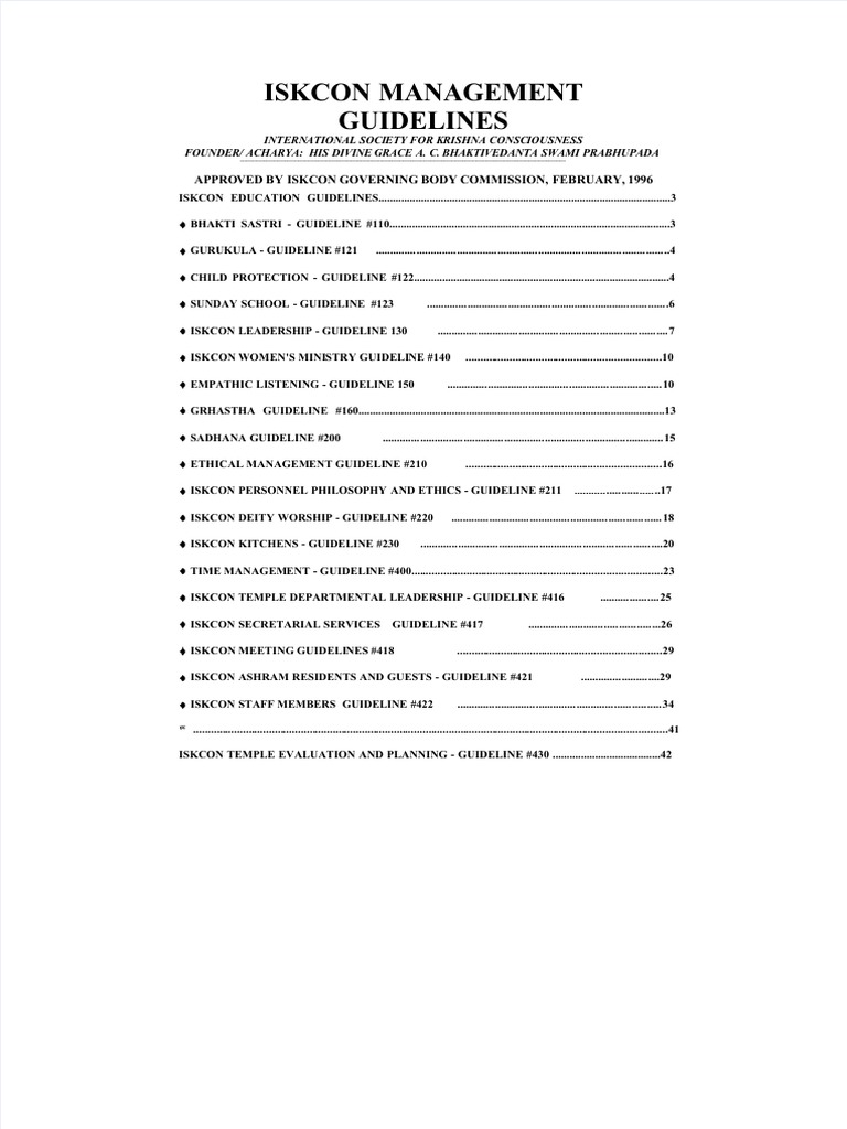 Dokumen - Tips - Iskcon Management Guidelines 1 | PDF