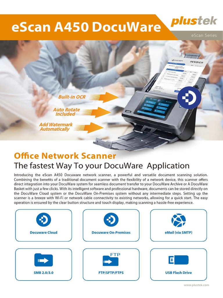 Escan A450 Docuware - DataSheet | PDF | Image Scanner | Information And ...