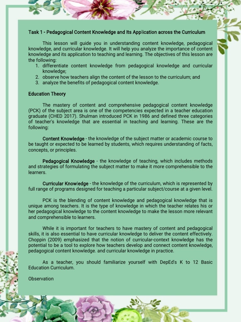 Tasks-1-5-in-FS-1-2 Final | PDF | Classroom | Learning