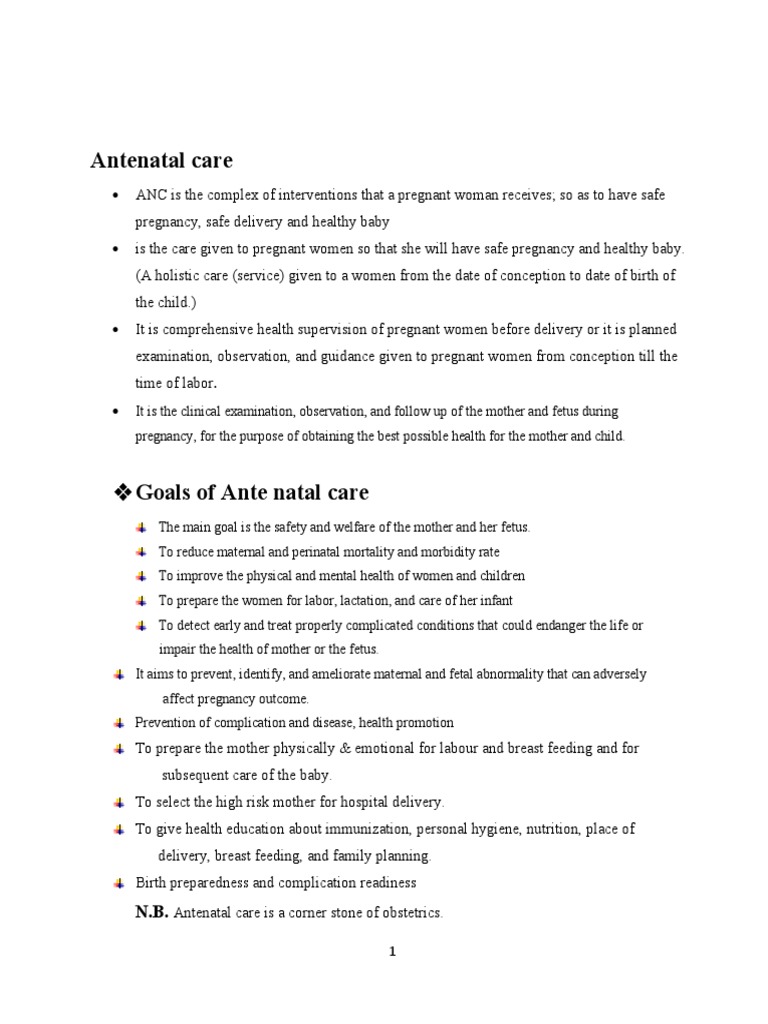 Anc2 Pdf Pregnancy Childbirth