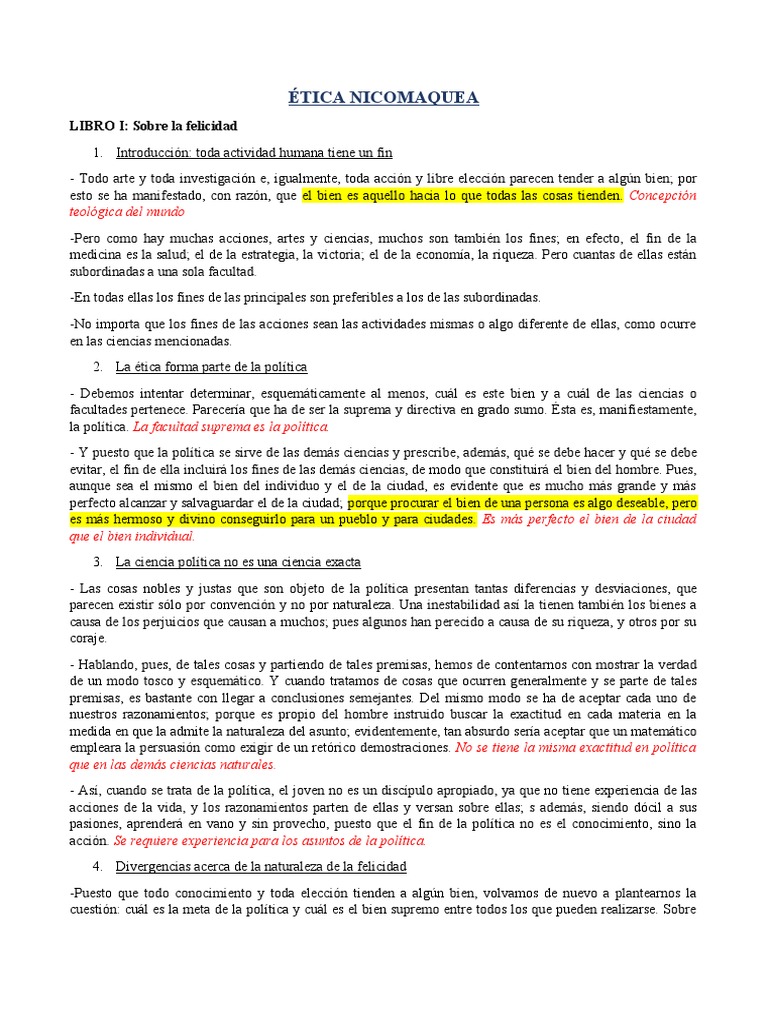 ÉTICA NICOMAQUEA | PDF | Virtud | Aristóteles