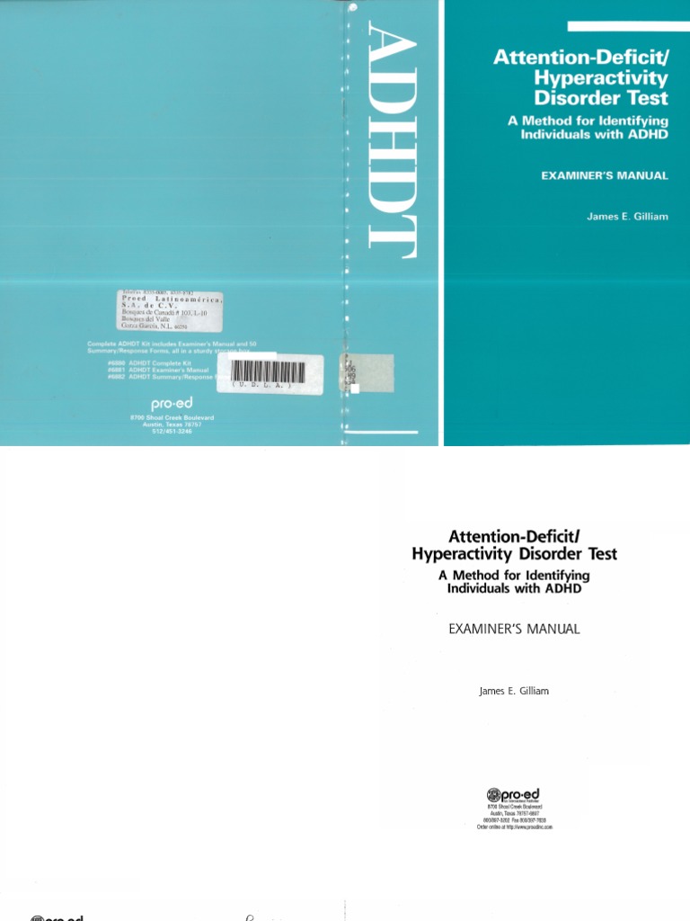 ADHDT Attention Deficit Hyperactivity Disorder Test J. Gilliam | PDF