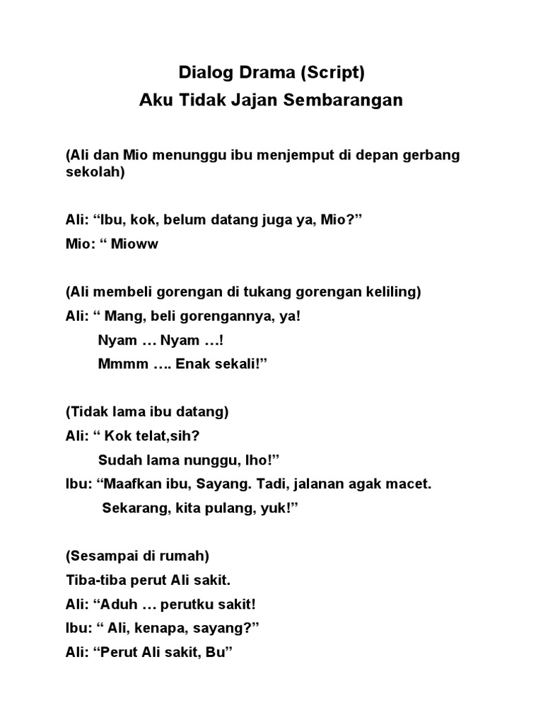 Dialog Drama Script | PDF