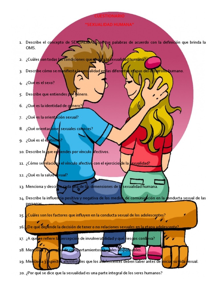 Cuestionario sobre Sexualidad Humana | PDF | Ciencias sociales