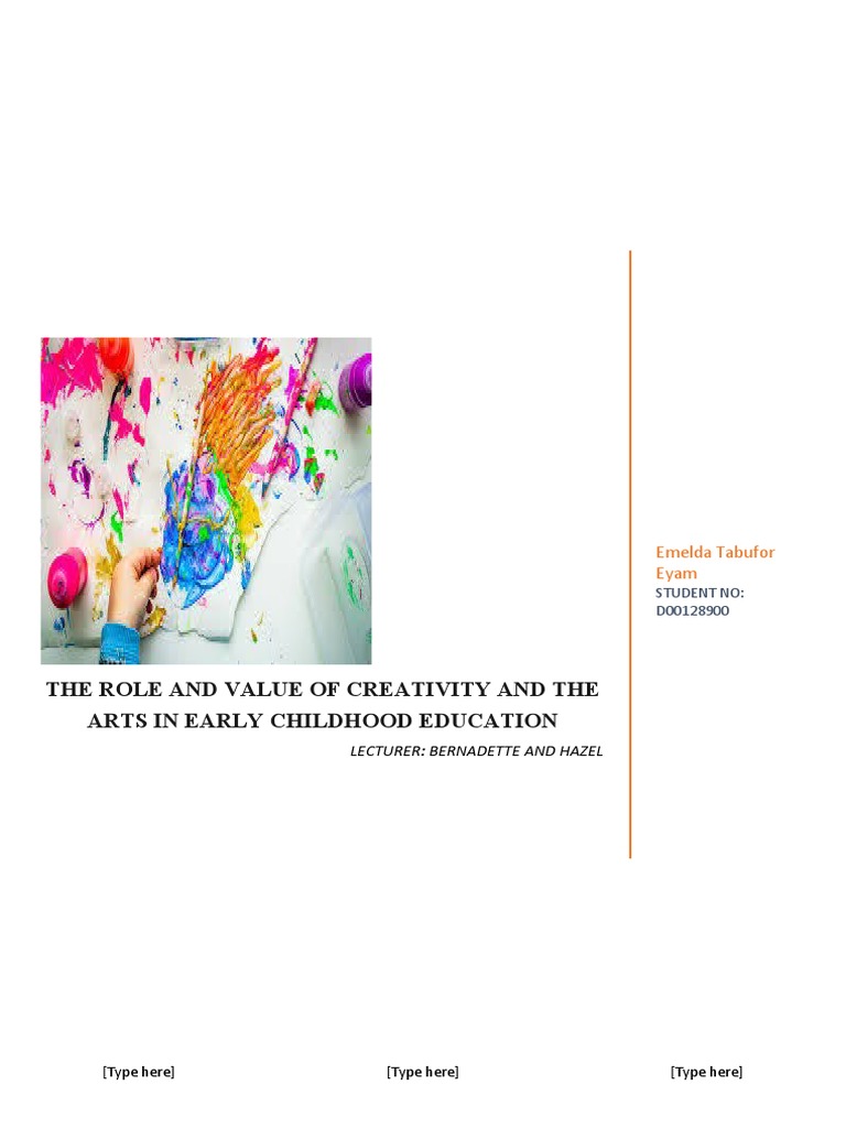 The Role and Value of Creativity and Arts in Early Education | PDF | Early Childhood Education ...