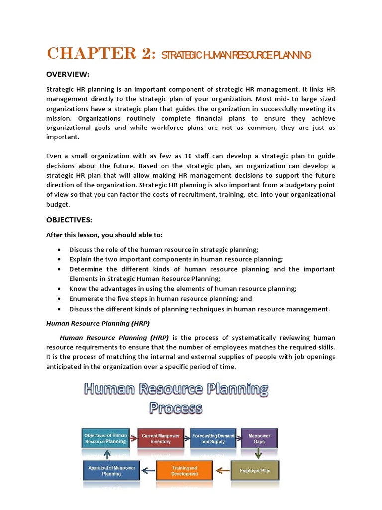 Chapter 2 Strategic Human Resource Planning 1 Pdf Human Resources